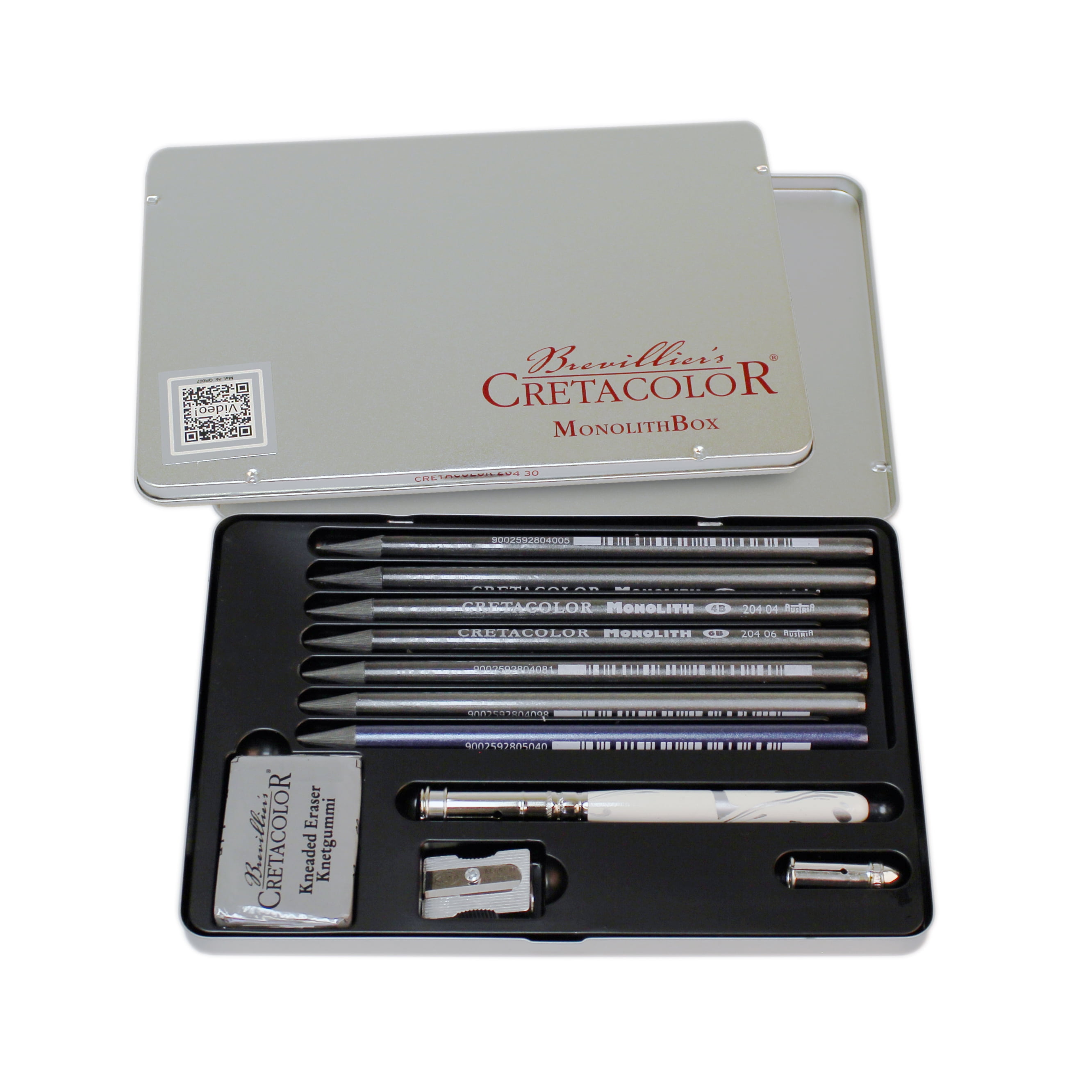 Cretacolor Monolith Graphite Pencil Tin Box Set 11 Pieces - Walmart.com