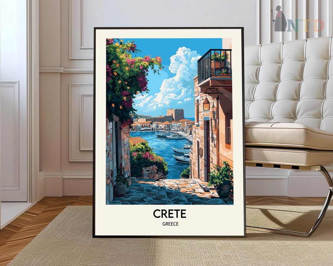 Crete Art, Crete Artwork, Crete Map, Crete Photo, Crete Poster, Crete ...