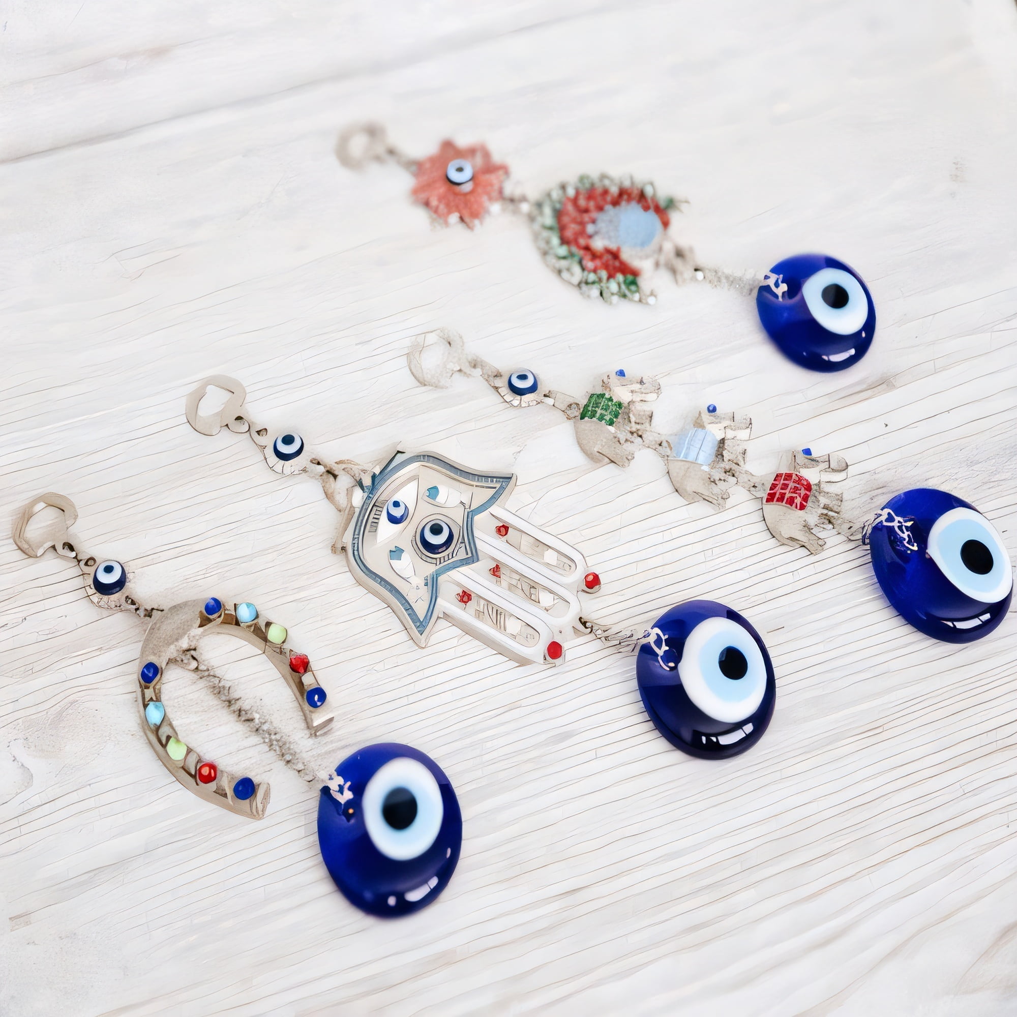 Crete Artisan Design Evil Eye Metal Wall Decorations - Peacock ...
