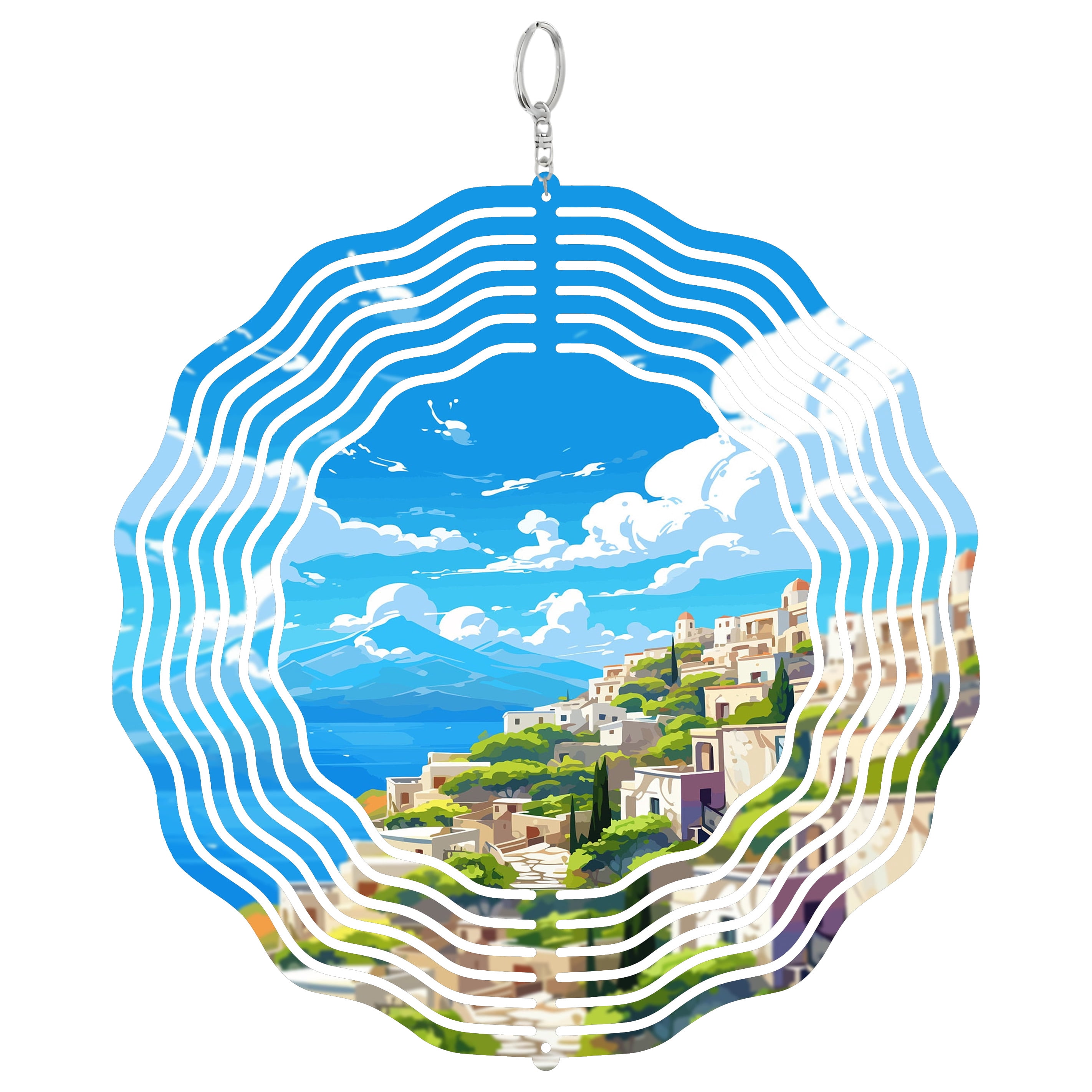 Crete Greece Minoan Palace 3D Wind Spinner Metal Hanging Sculpture ...
