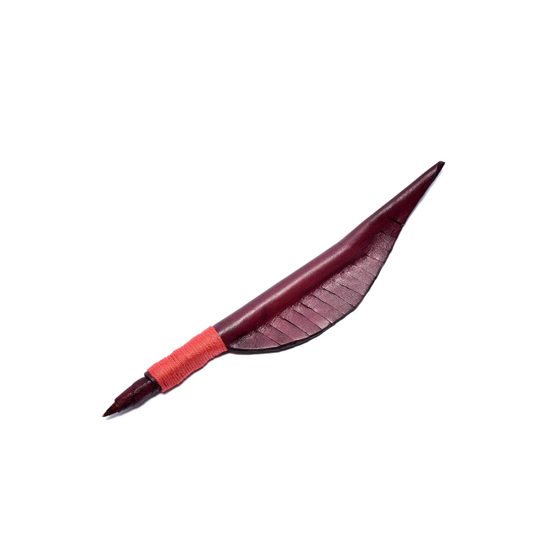 Crete Trading Handmade Leather Feather Pen Red - Walmart.com