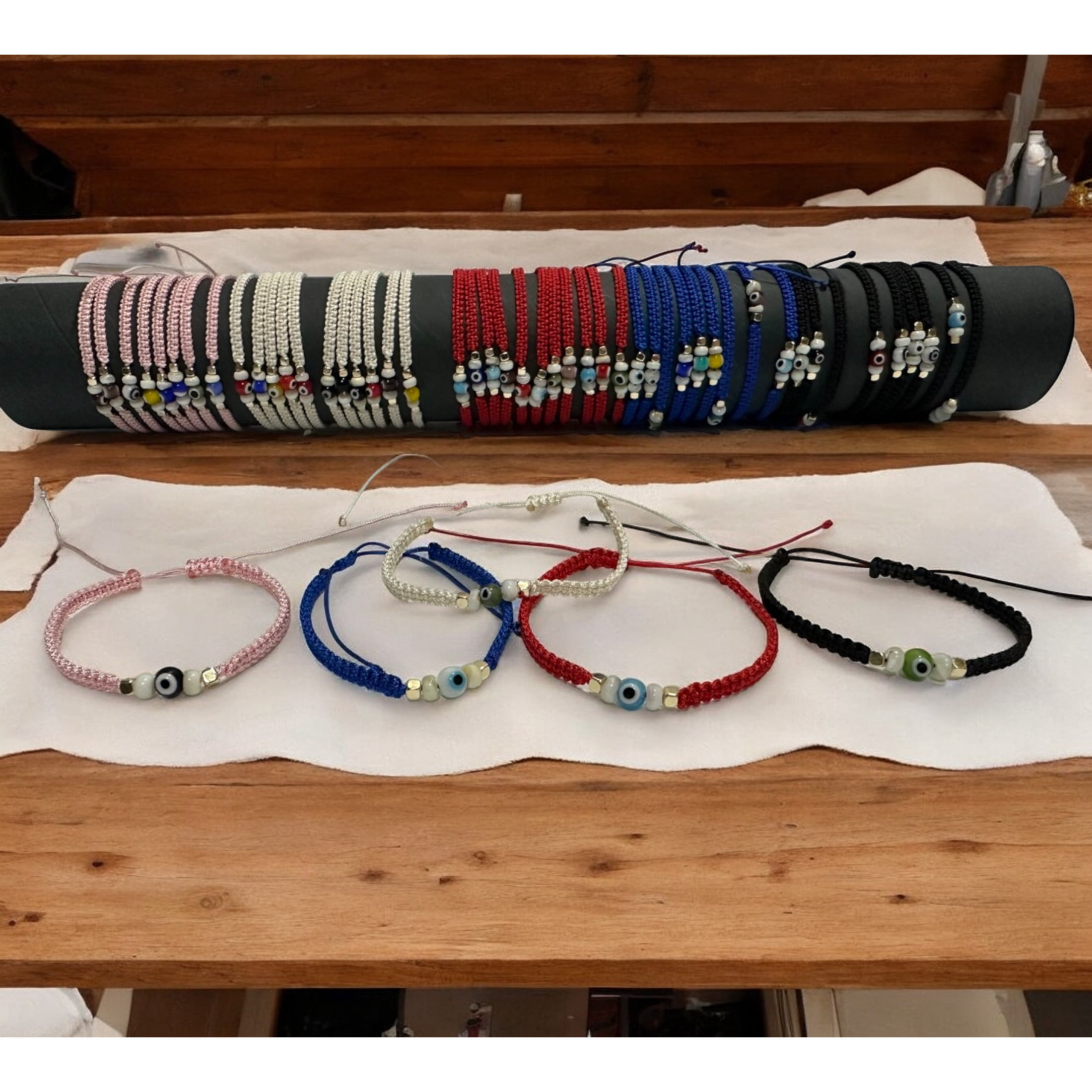 Crete Trading Inc Adjustable Evil Eye Threaded Bracelets Mix Color ...