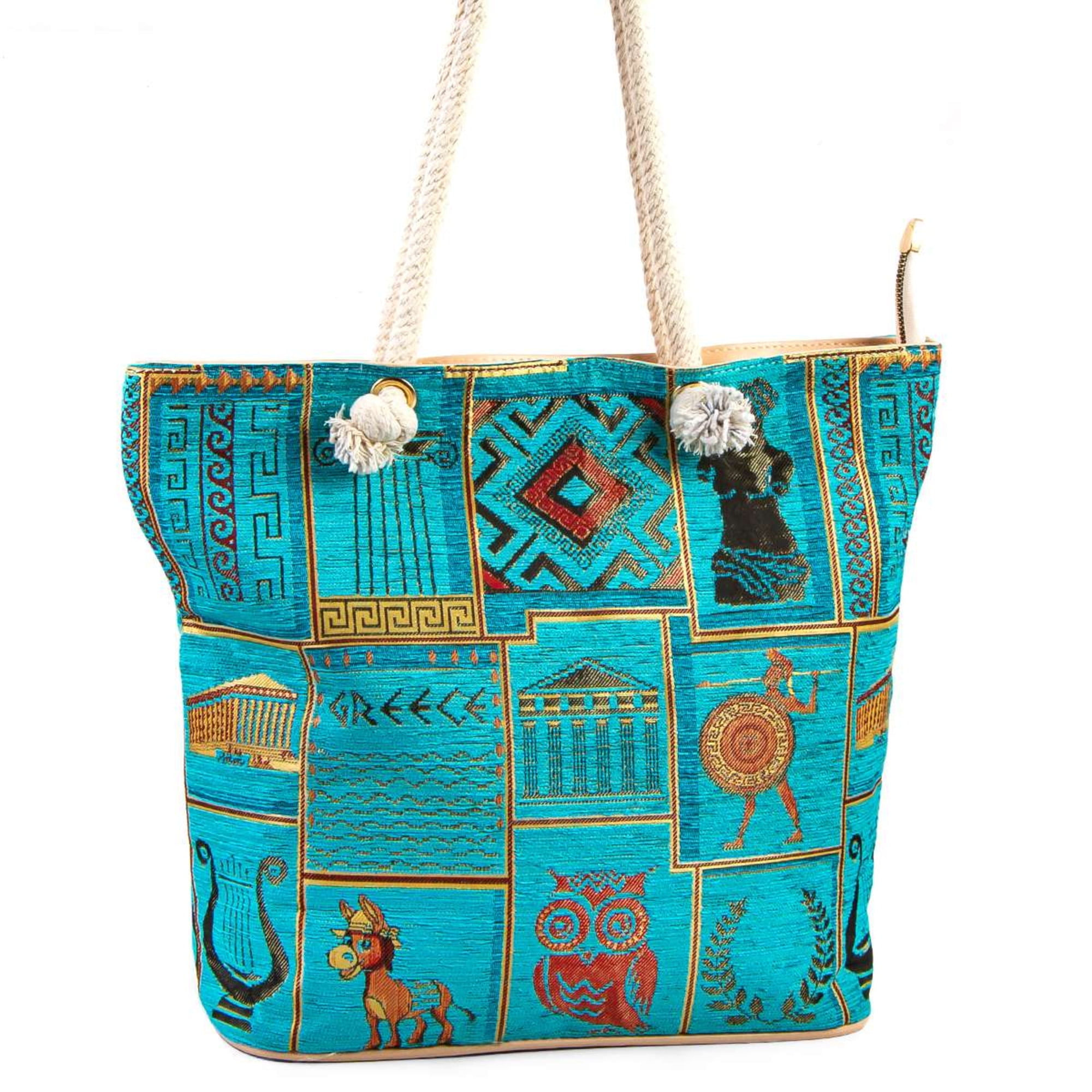 Crete Trading Inc Greek Style Vintage Shoulder Bag Blue - Walmart.com