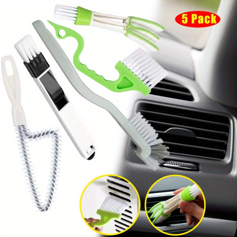 Crevice Cleaner Brushes 5 Pack, Stiff Bristles Long Gap Cleaning Tool ...