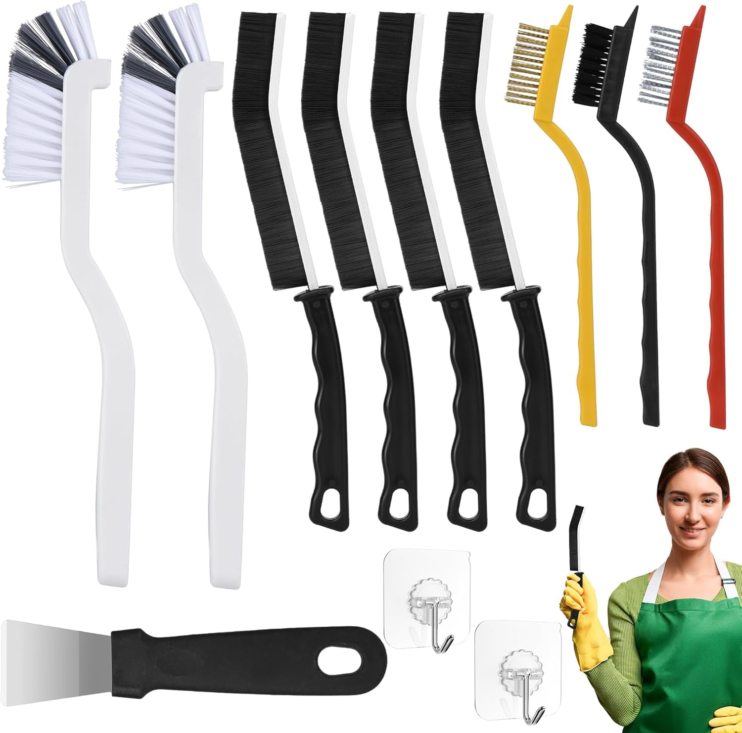 Crevice Cleaning Brush,12 Pcs Cleaning Supplies Cleaning Brush Tools ...