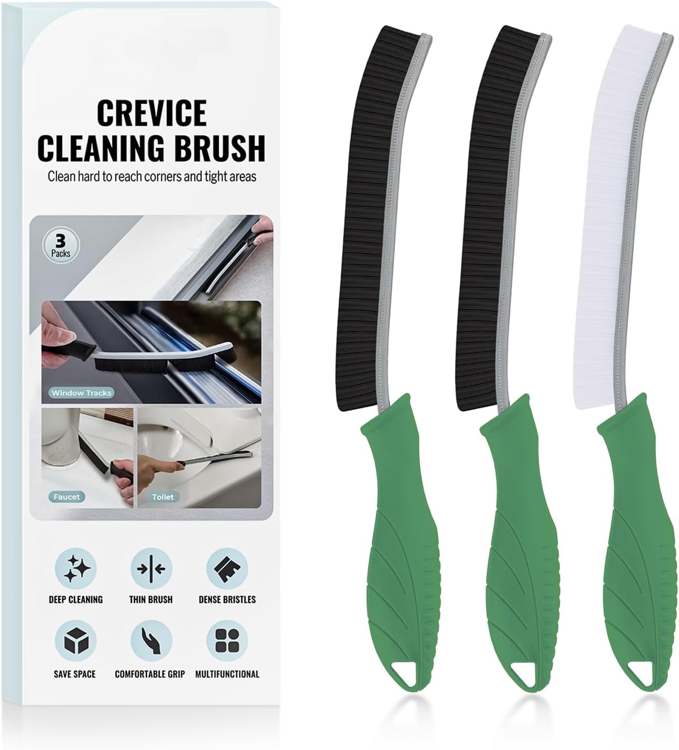 Crevice Cleaning Brush - Grout Scrub Brush, House Cleaning Supplies ...