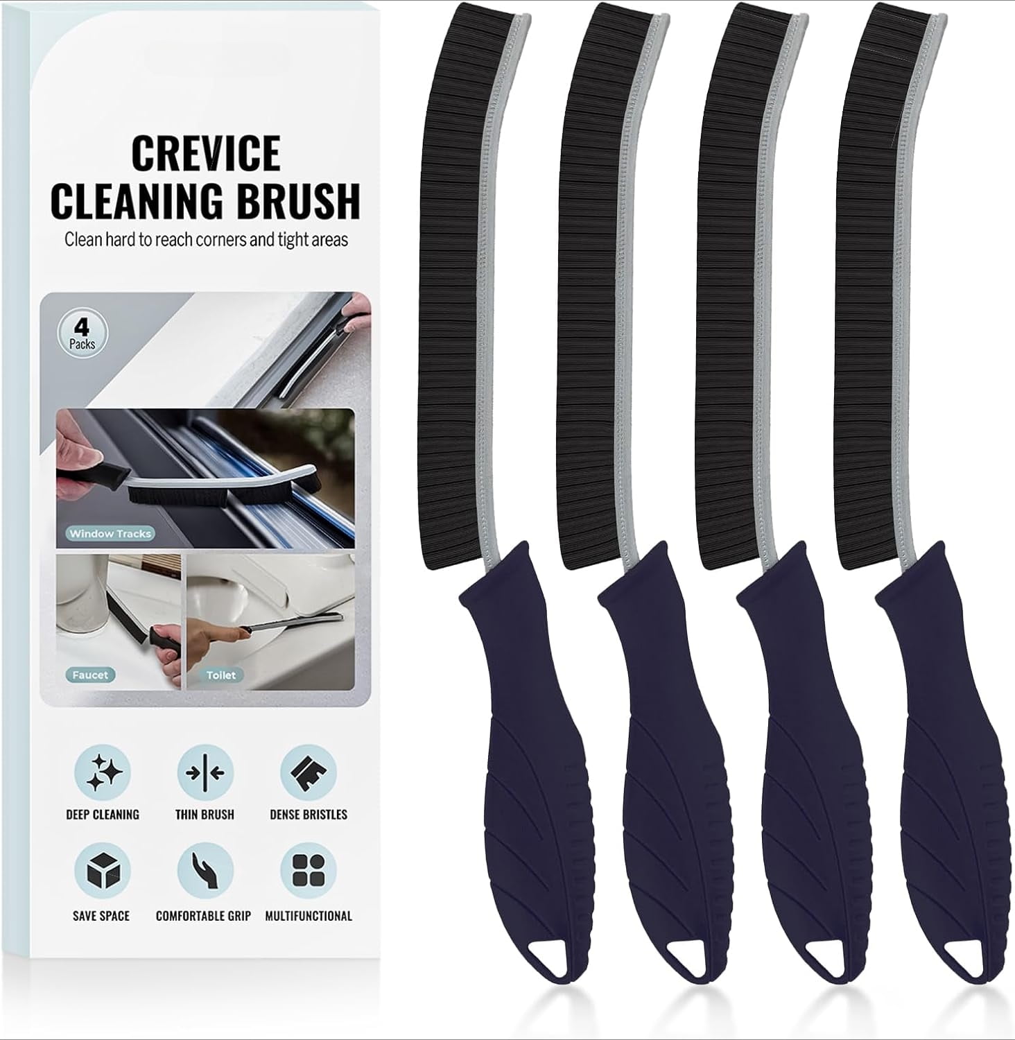 Crevice Cleaning Brush - Grout Scrub Brush, House Cleaning Supplies, Gap Cleaning Tools, Home ...