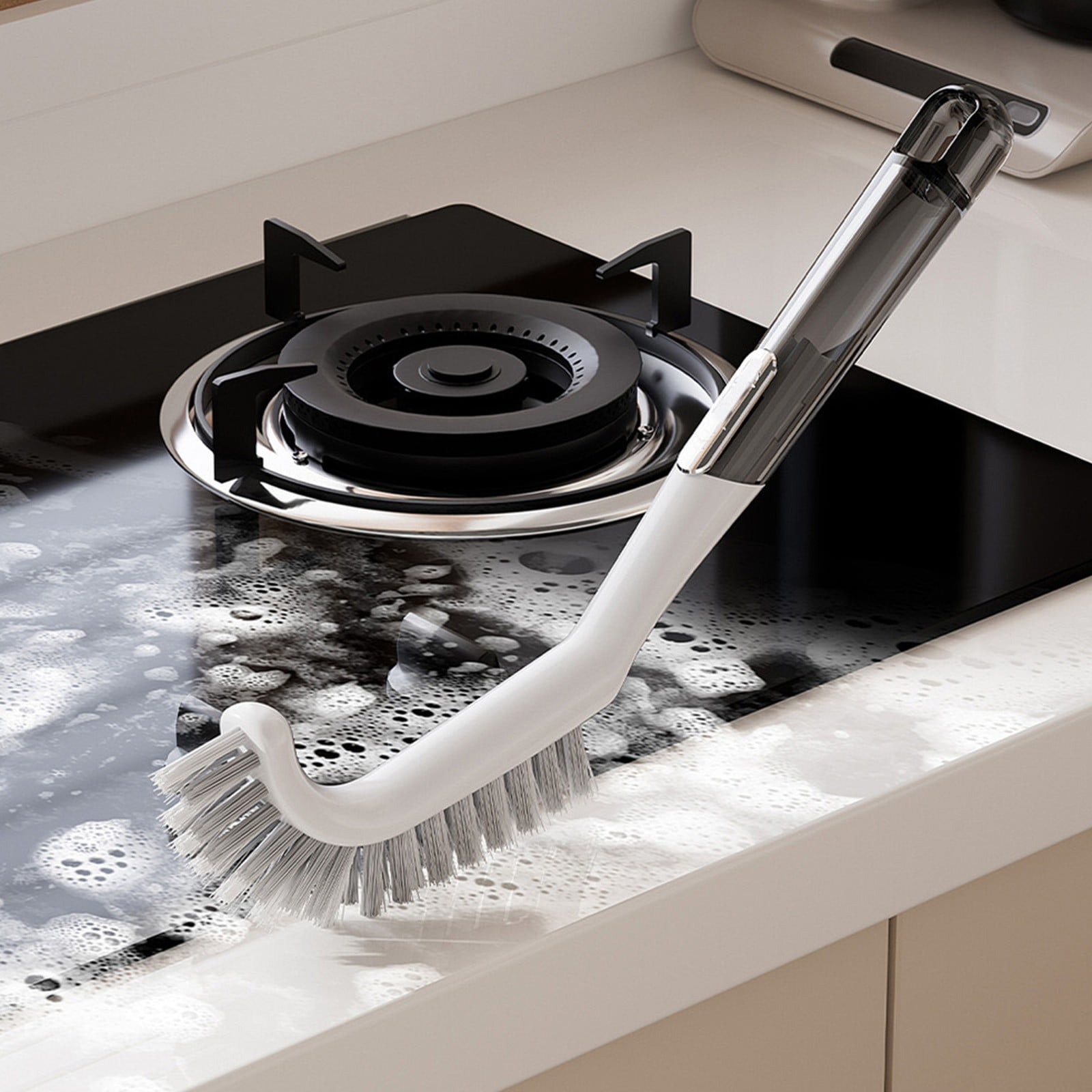 Crevice Cleaning Brush for Kitchen Bathroom Tile | Gray Plastic, 9.3in ...