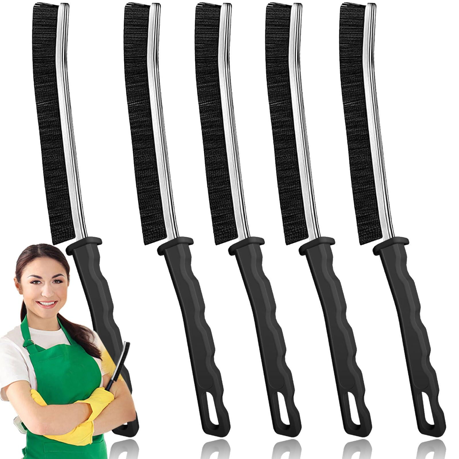 Crevice Cleaning Brush Set, Hard Bristle Gap Brush for Bathroom Tile ...