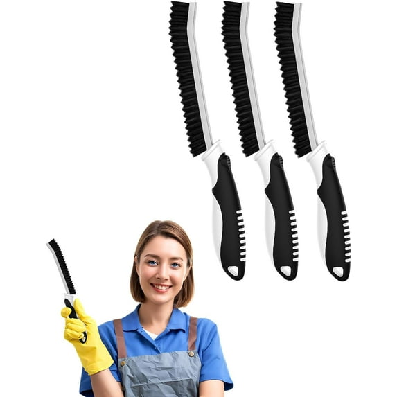 Crevice Cleaning Brushes, Serrated Scrub Brush Tool for Hard to Reach ...