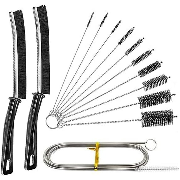 Crevice & Tube Brush Set:13-Pack Flexible Nylon Brushes for Kitchen ...