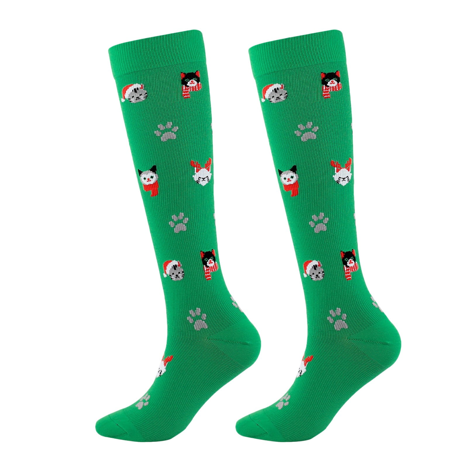 Crew Christmas Socks for Women Compression Socks Calf Knee High ...