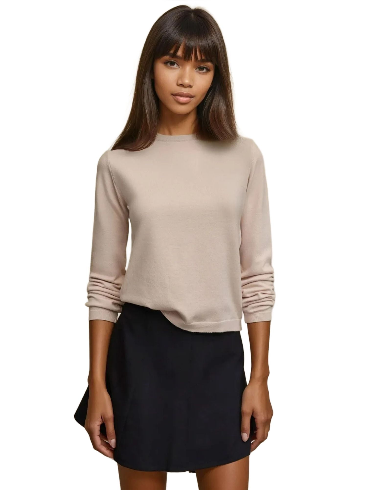 Crew Neck Basic Sweater - Walmart.com