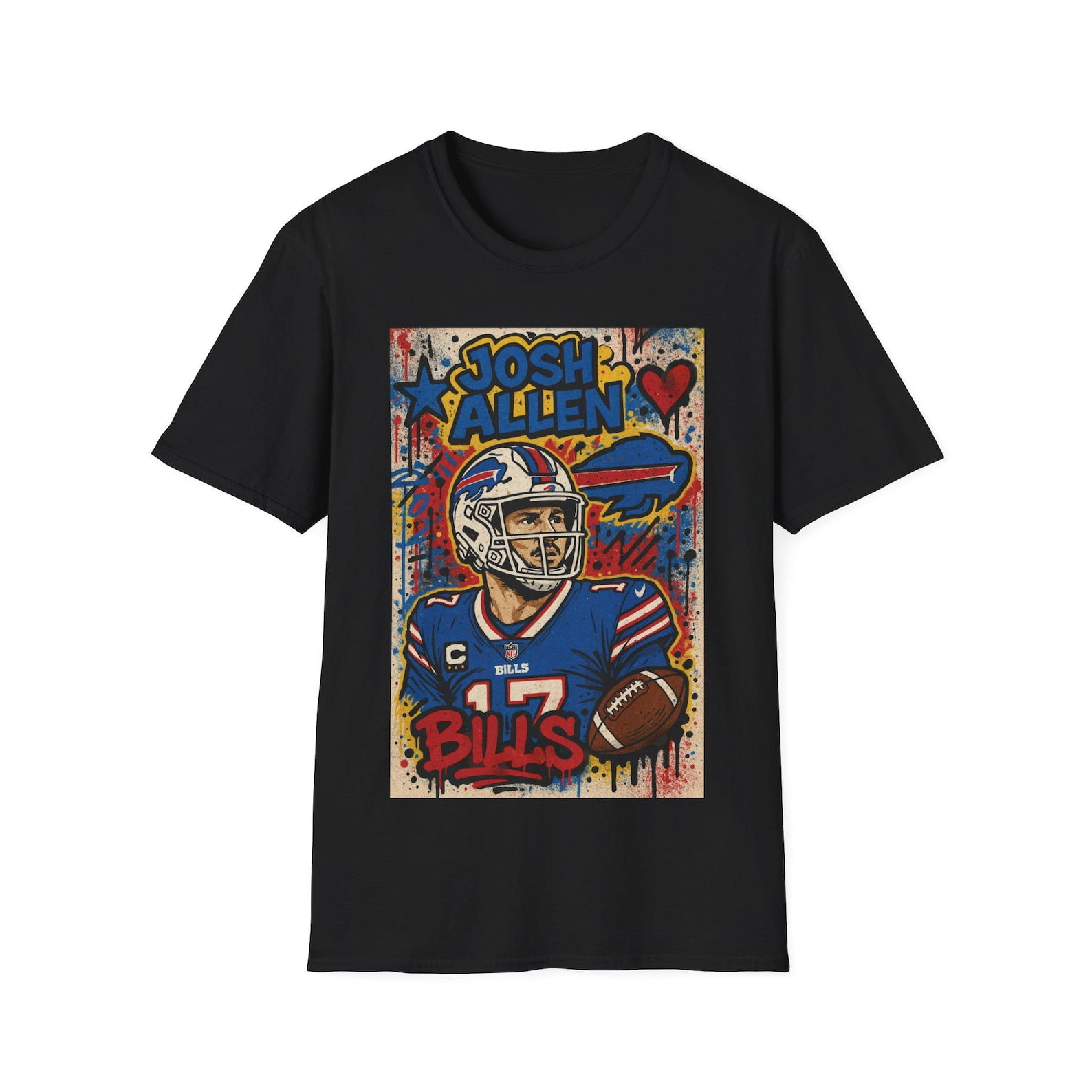 Crew Neck Short Sleeve Josh'sAllen's NFLEveryday Wear Football Fan ...