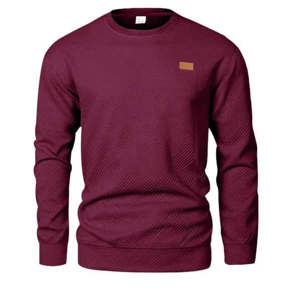 Crew Neck Sweatshirts for Men Sports Casual Top Round Neck Solid Color ...
