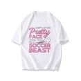 Crew Neck T Shirt Black Pretty Face Soccer Beast Graphic Print For ...