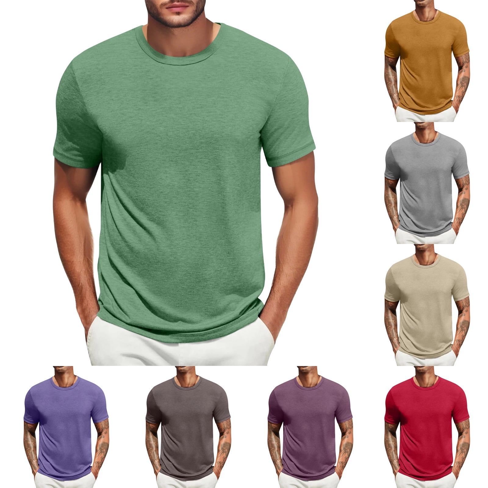 Crew Neck Tees Premium Men's T-Shirts - Soft and Fit Mens T-Shirt ...