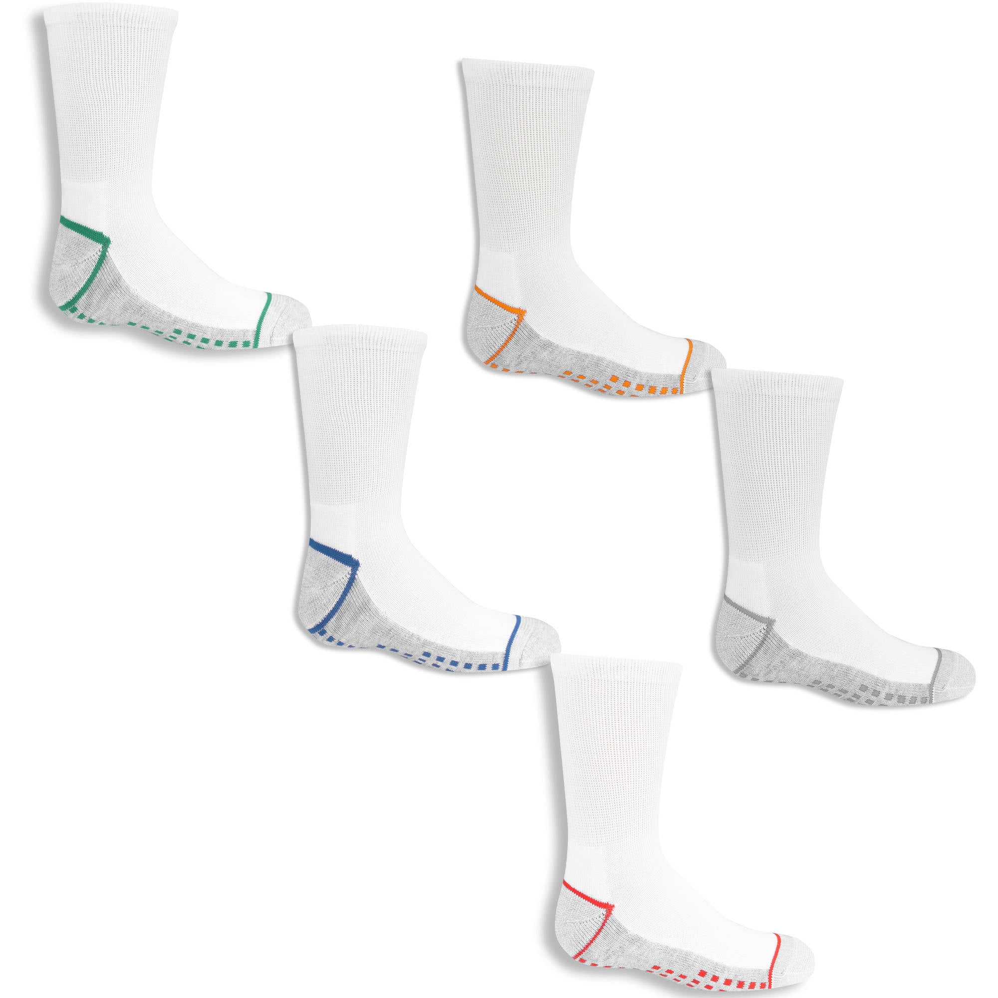 Crew Socks, 6 Pairs (Big Boys) - Walmart.com