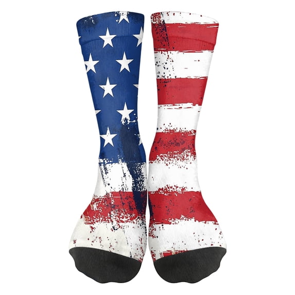 Crew Socks For Women Breathable Socks Running Anti-Slip Soft USA Flag ...