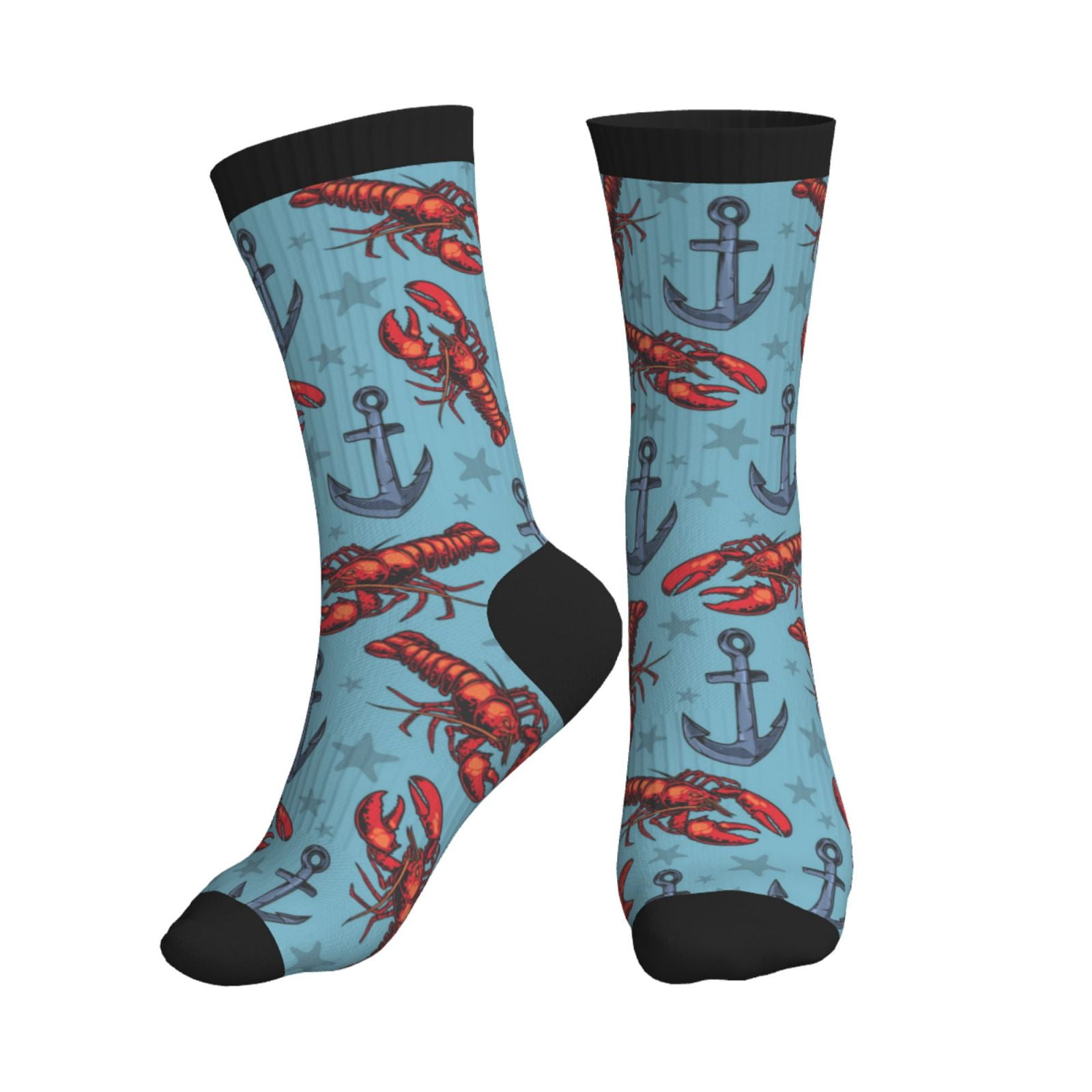 Crew Socks for Women Men, Anchored Starfish Shrimp Comfort Breathable ...