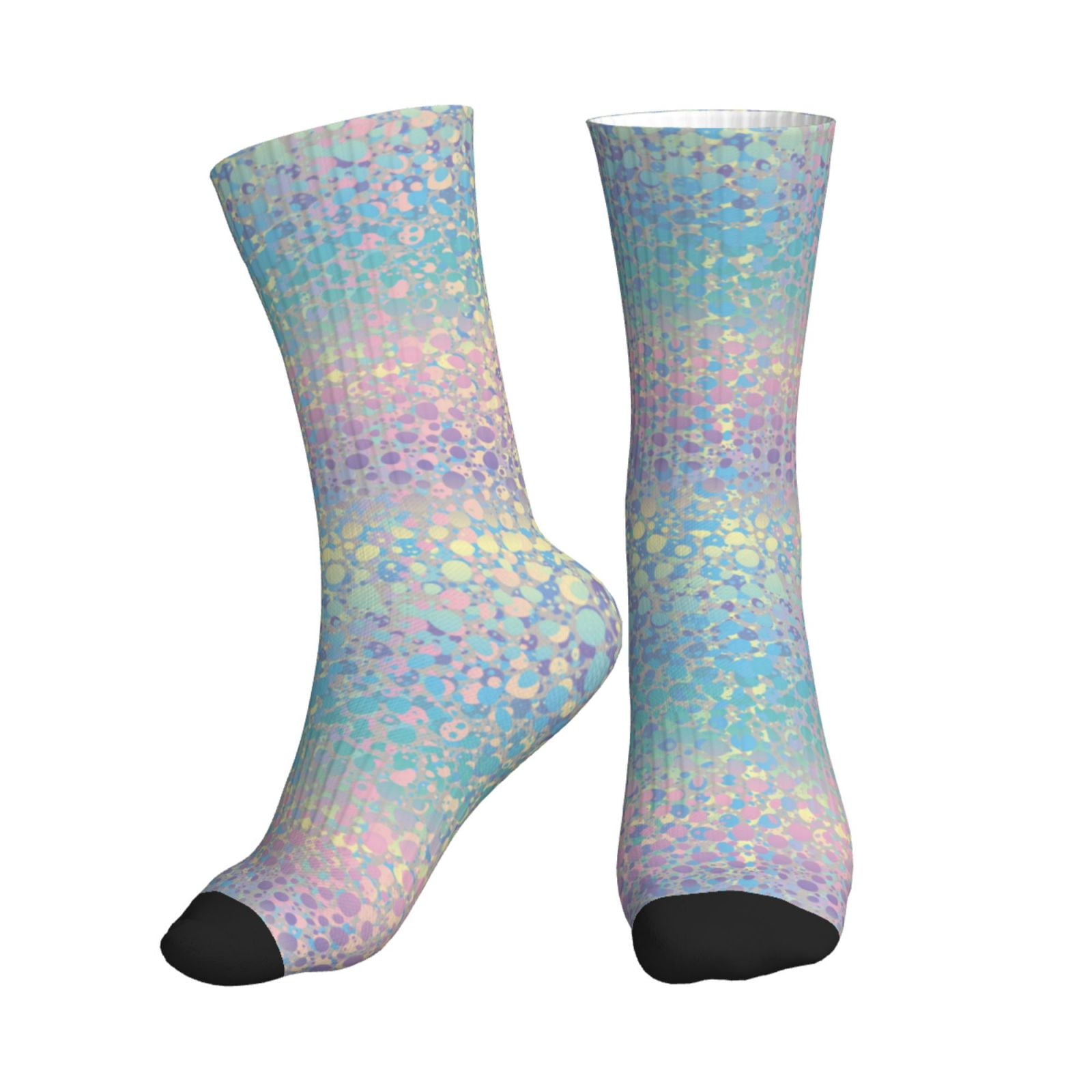 Crew Socks for Women Men Athletic - Colorful lightning Pattern Soft ...