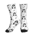 Crew Socks for Women Men, Cute Cartoon Husky Funny Bones Comfort ...