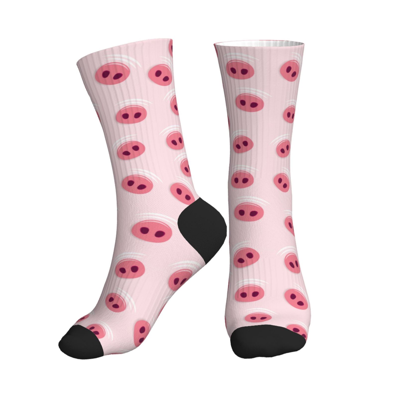 Crew Socks for Women Men Athletic - Cute Pig Nose pink Soft Comfort Non ...