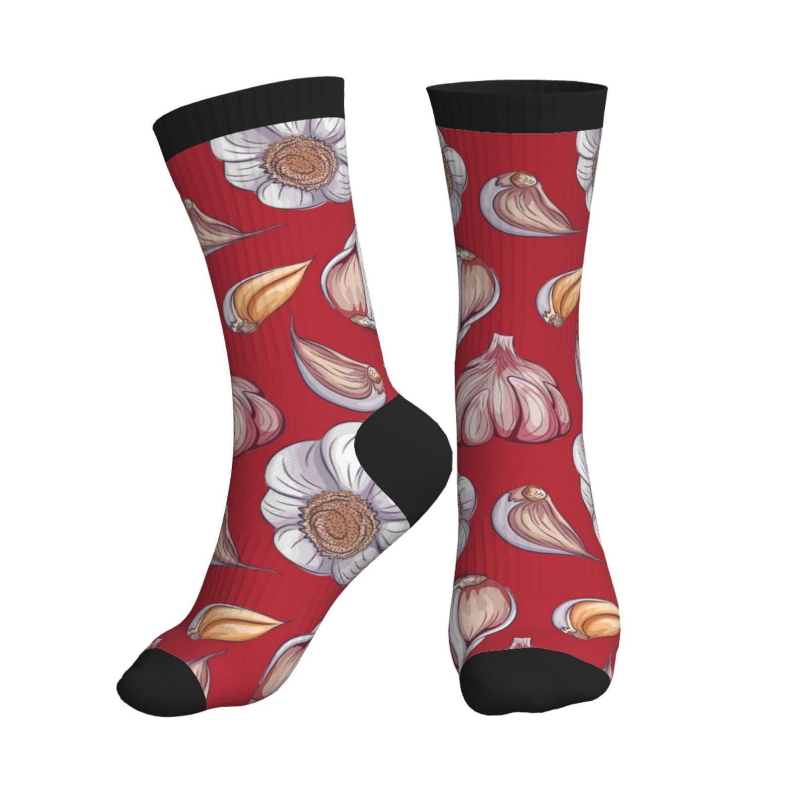 Crew Socks for Women Men Athletic - cute garlic cloves Soft Comfort Non ...