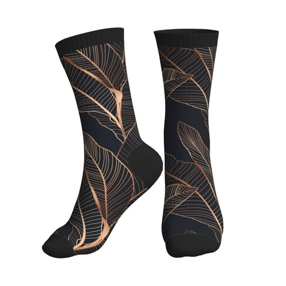 Crew Socks for Women Men - Bananapalm tree leaves Athletic Running ...