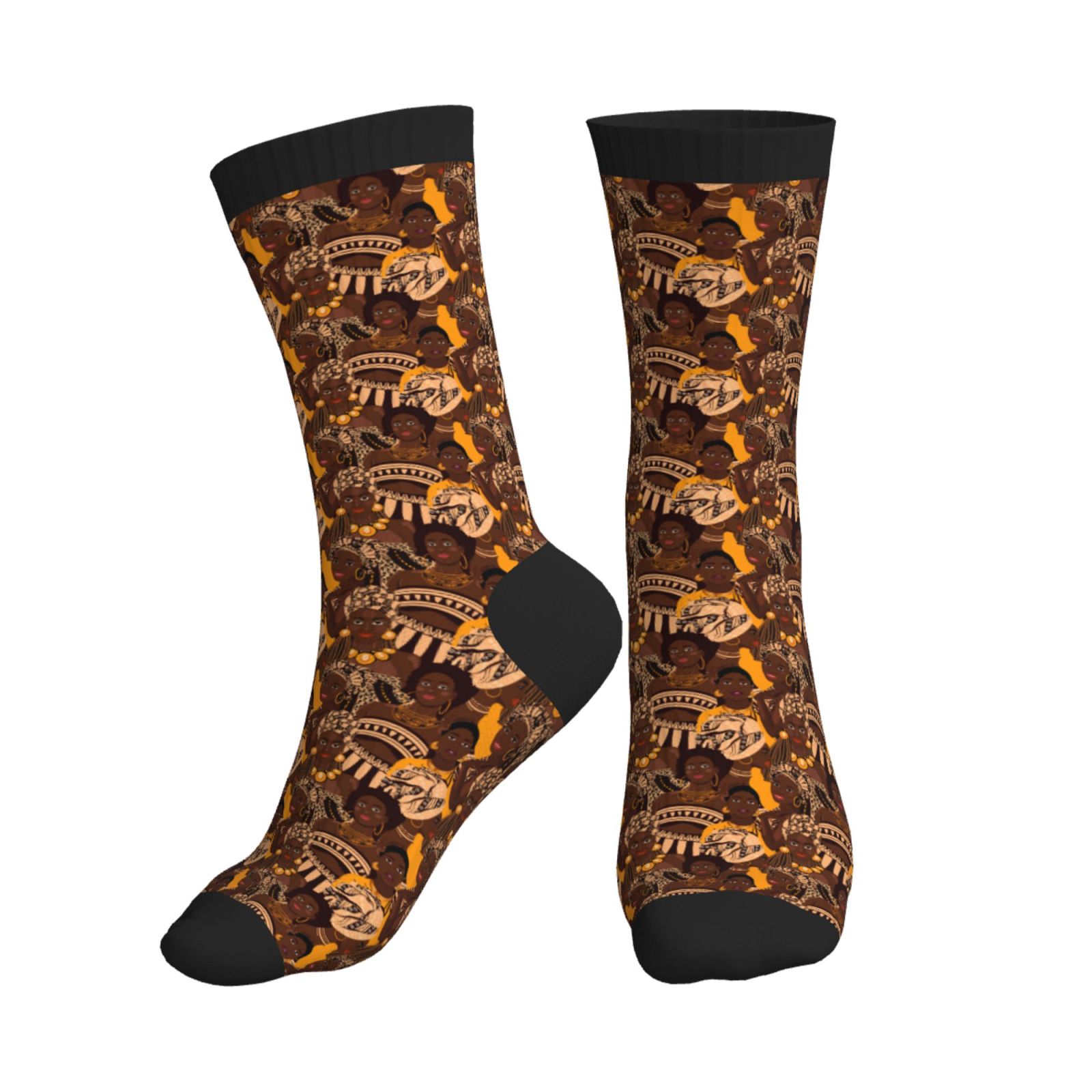 Crew Socks for Women Men, Beautiful Ethnic African Women Moisture ...