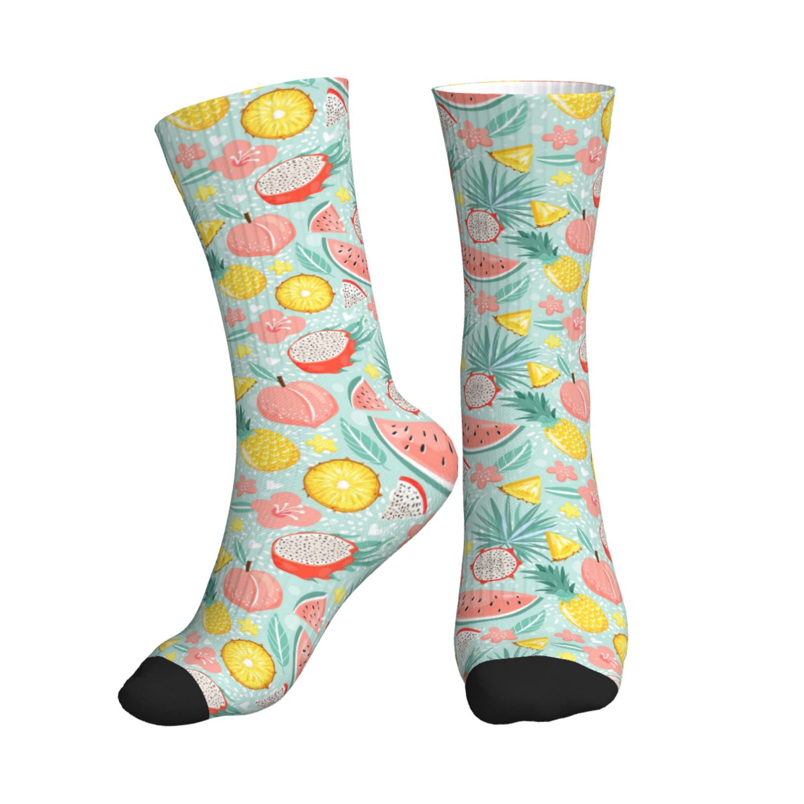 Crew Socks for Women Men Bright Peach Athletic Calf Socks, Lightweight ...