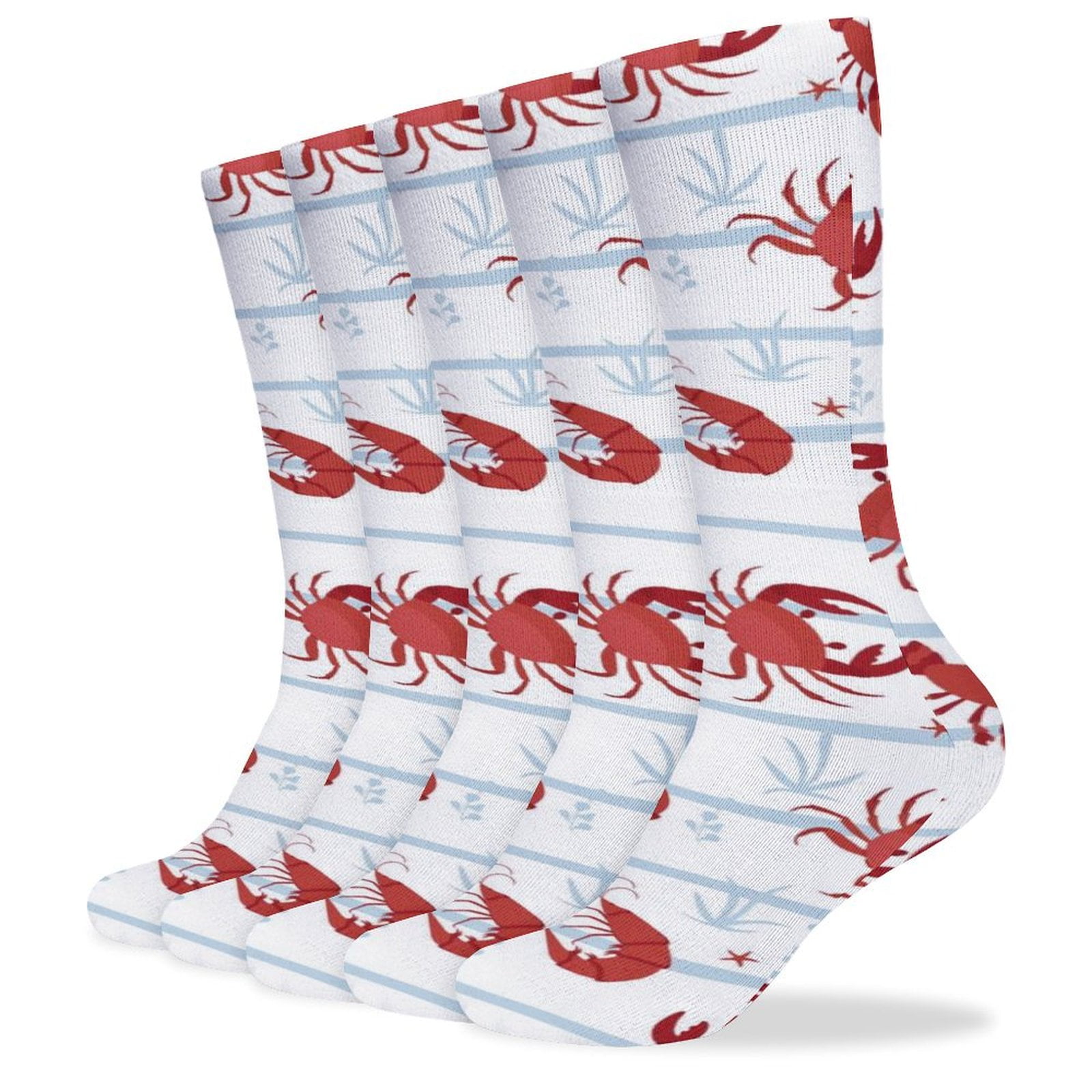 Crew Socks for Women Men Cartoon Lobsters Soft Long Socks Athletic ...