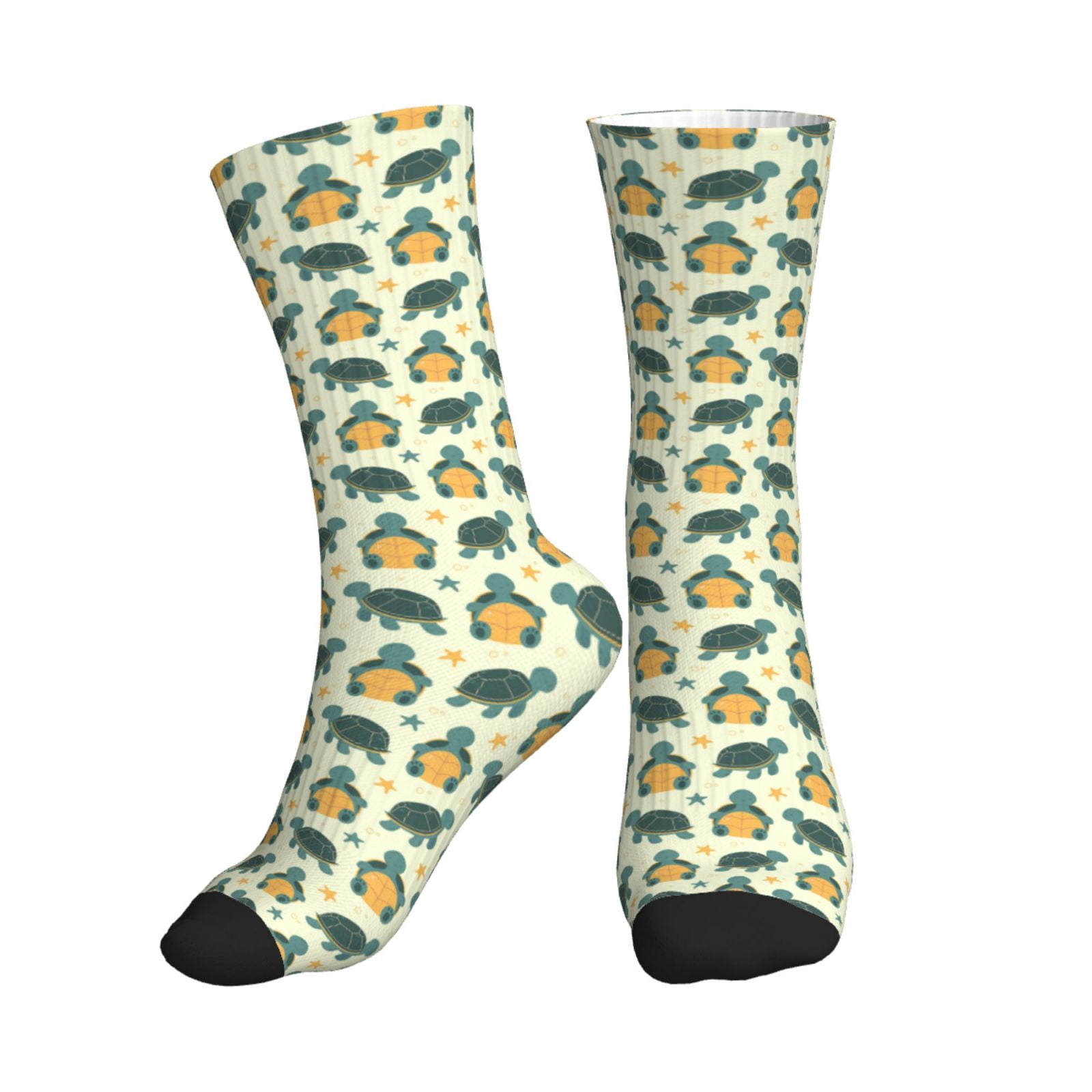 Crew Socks for Women Men Cartoon Turtles Athletic Calf Socks ...