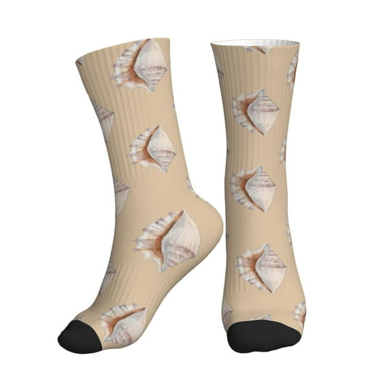 Crew Socks for Women Men - Conch Shell No.J917 Athletic Running Socks ...