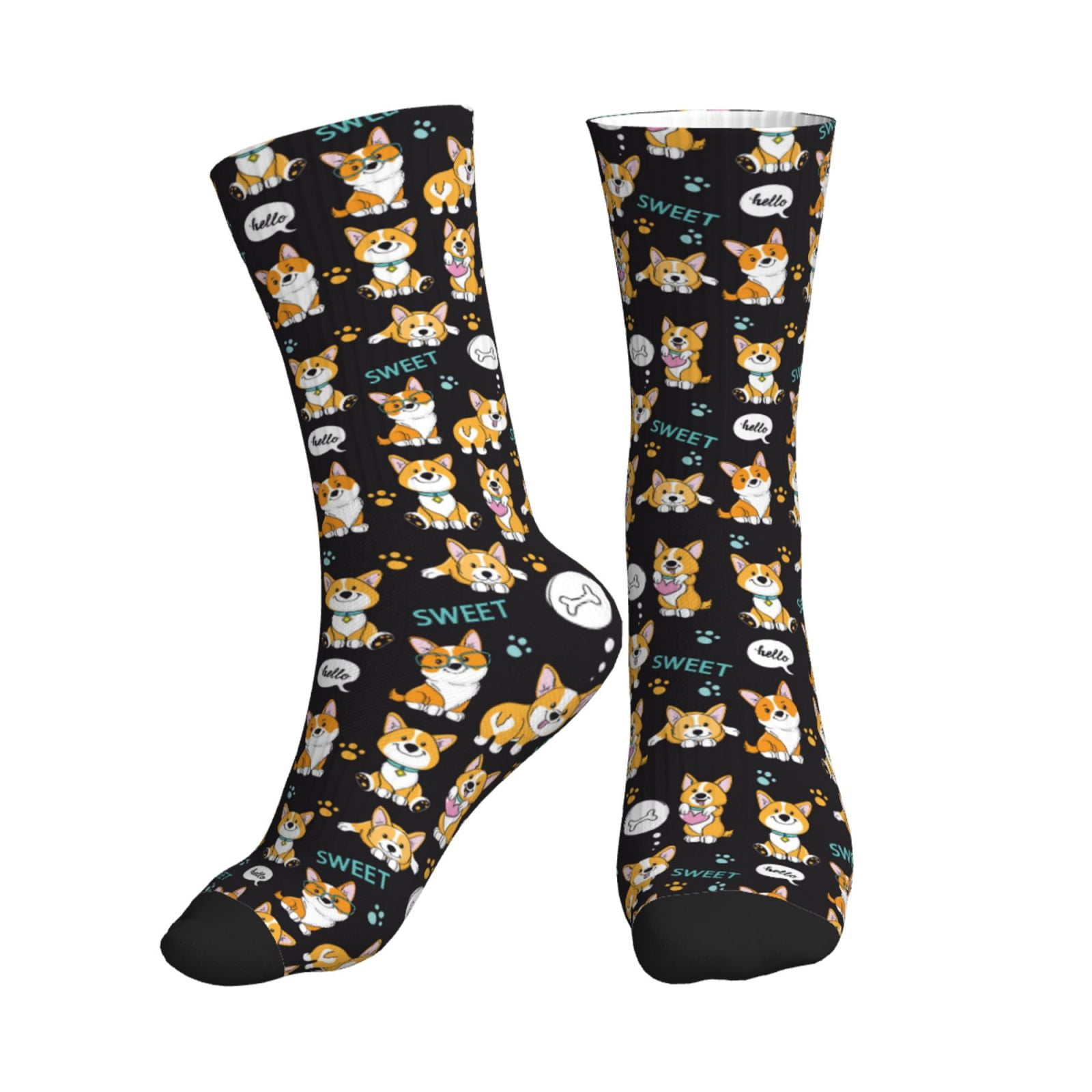 Crew Socks for Women Men, Cute Dogs Corgi Womens Mens Socks, Hiking ...
