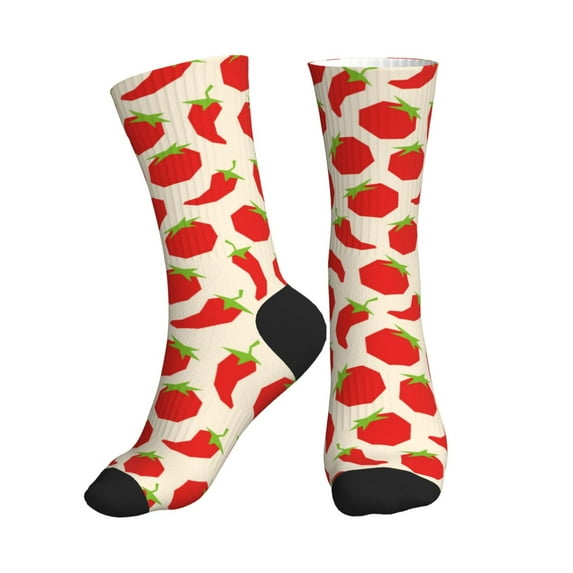 Crew Socks for Women Men - Cute Red Tomato Pepper Athletic Running ...