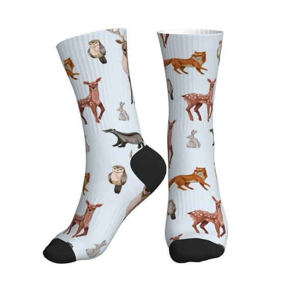 Crew Socks for Women Men - Deer Owl Rabbit Athletic Running Socks ...