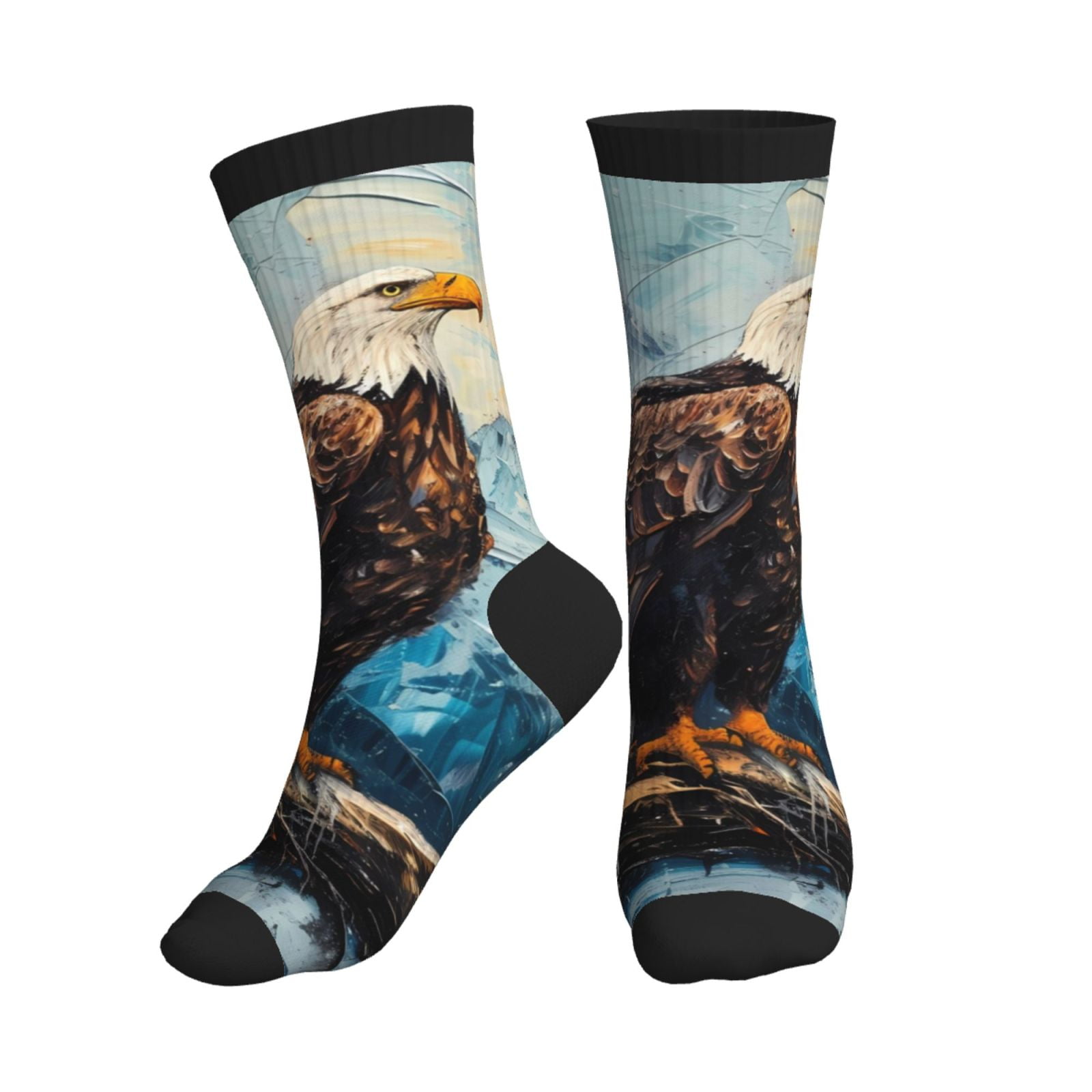 Crew Socks for Women Men, Iceberg Bald Eagle Moisture Running Athletic ...