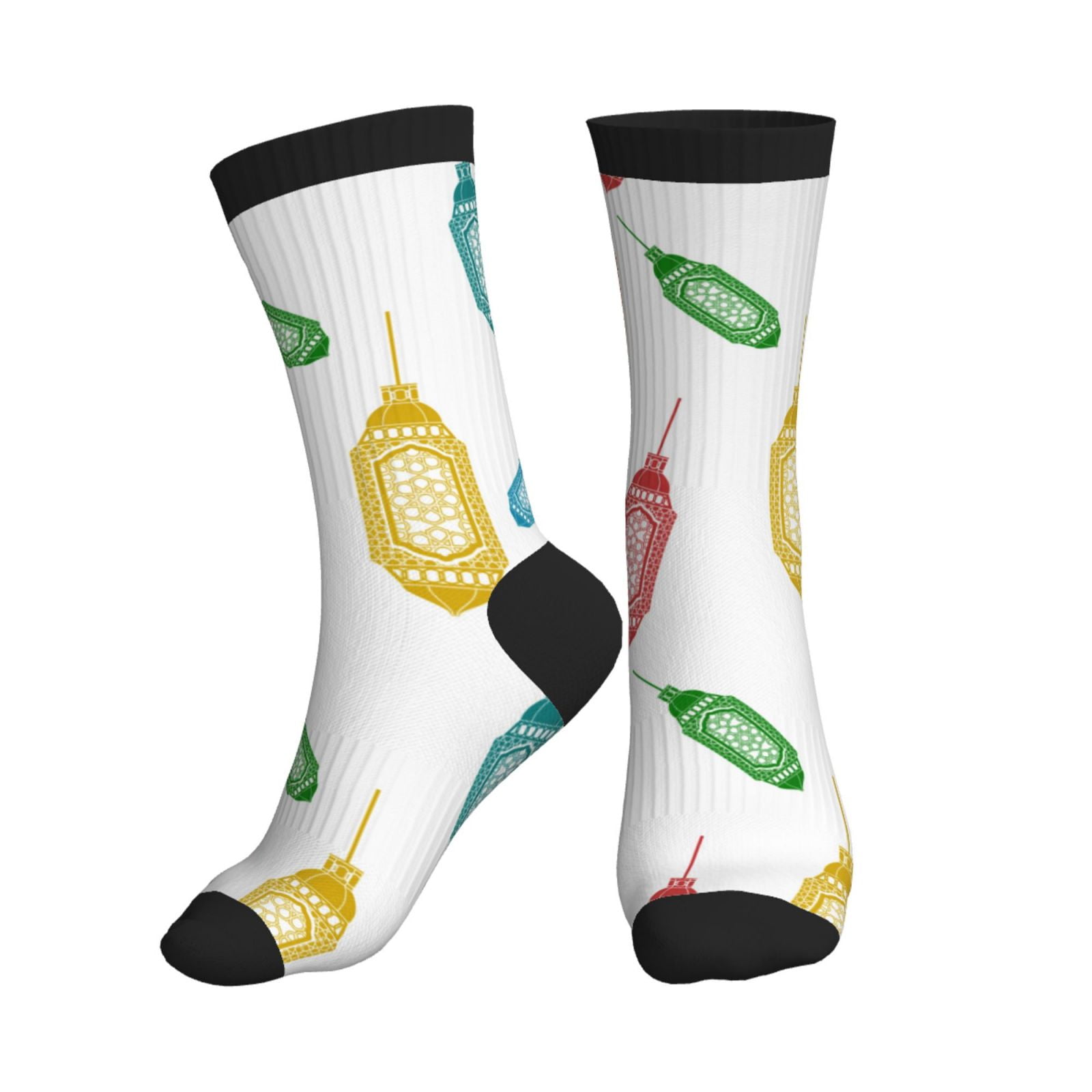 Crew Socks for Women Men - Light Bulb Pattern vintage Athletic Running ...