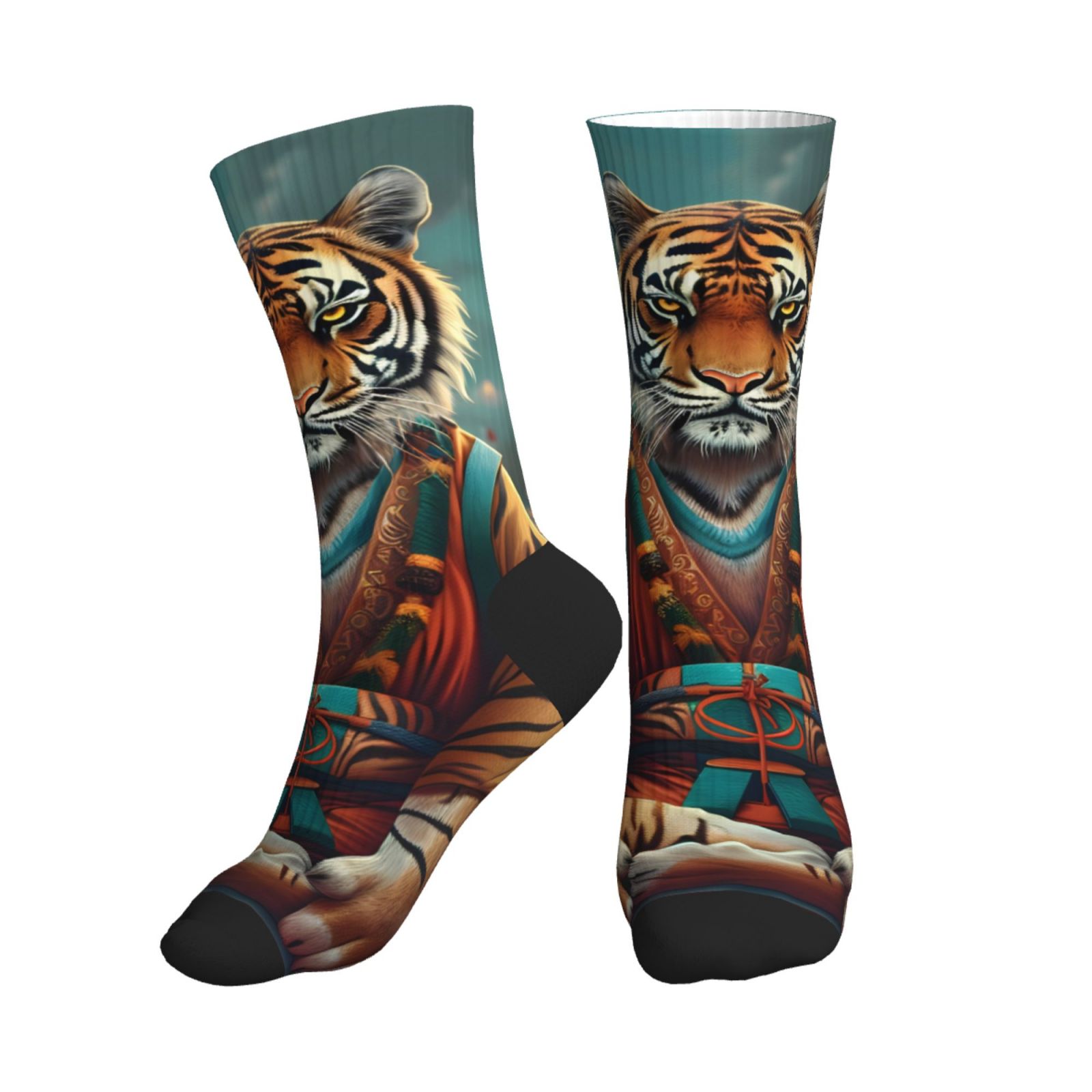 Crew Socks for Women Men, Pond Meditating Tiger Comfort Breathable Crew ...