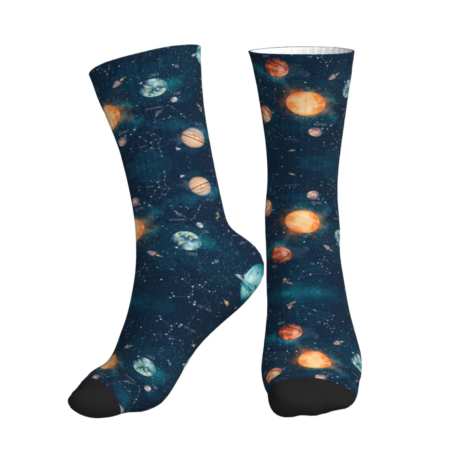 Crew Socks for Women Men, Solar System And Planets Moisture Running ...