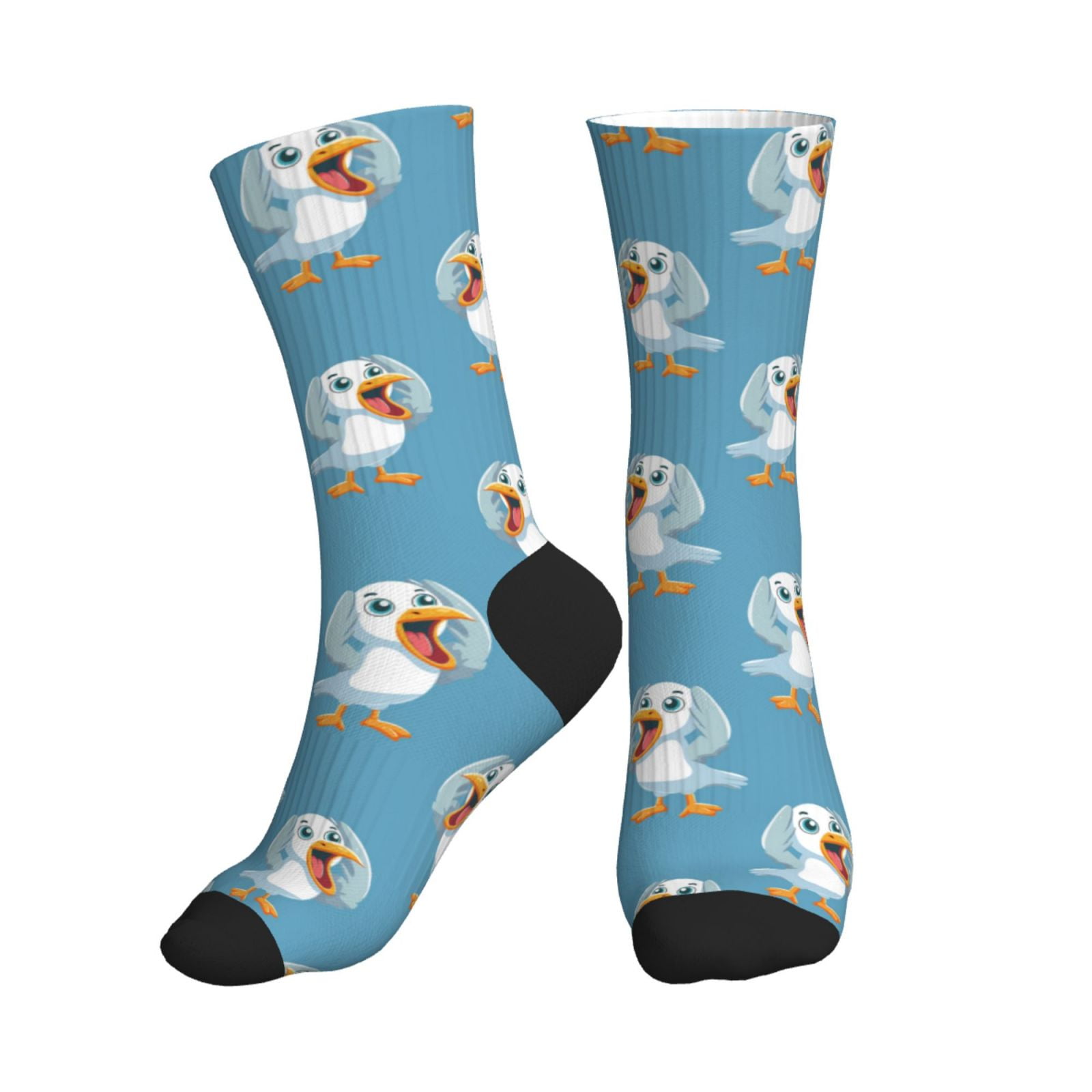 Crew Socks for Women Men - cartoon Seagull Athletic Running Socks ...