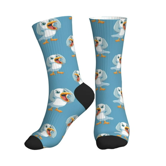 Crew Socks for Women Men - cartoon Seagull Athletic Running Socks ...