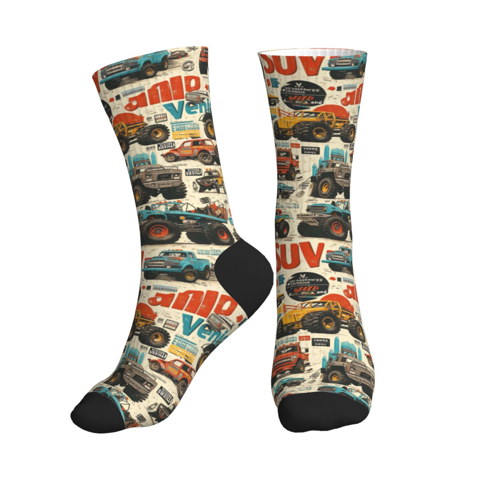 Crew Socks for Women Men - colorful SUV car Retro Athletic Running ...