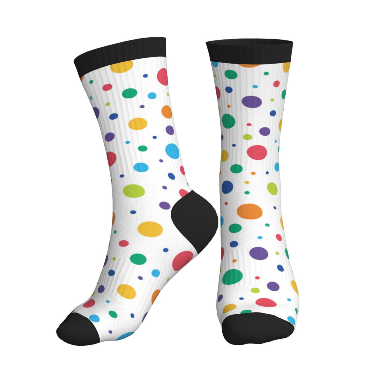 Crew Socks for Women Men, colorful dot print Moisture Running Athletic ...