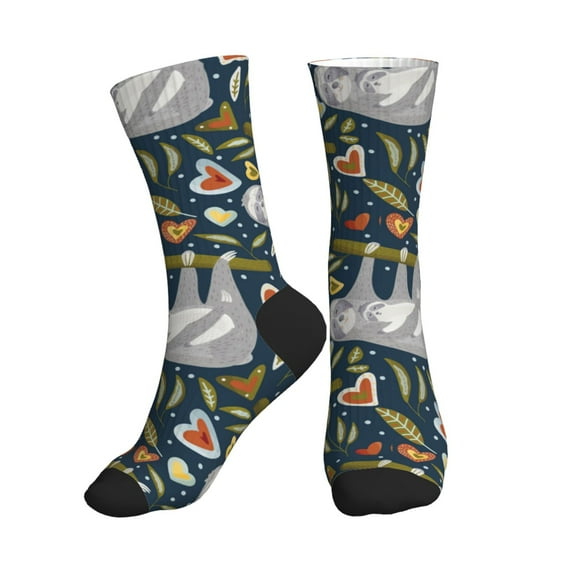 Crew Socks for Women Men, cute sloth A Moisture Running Athletic ...