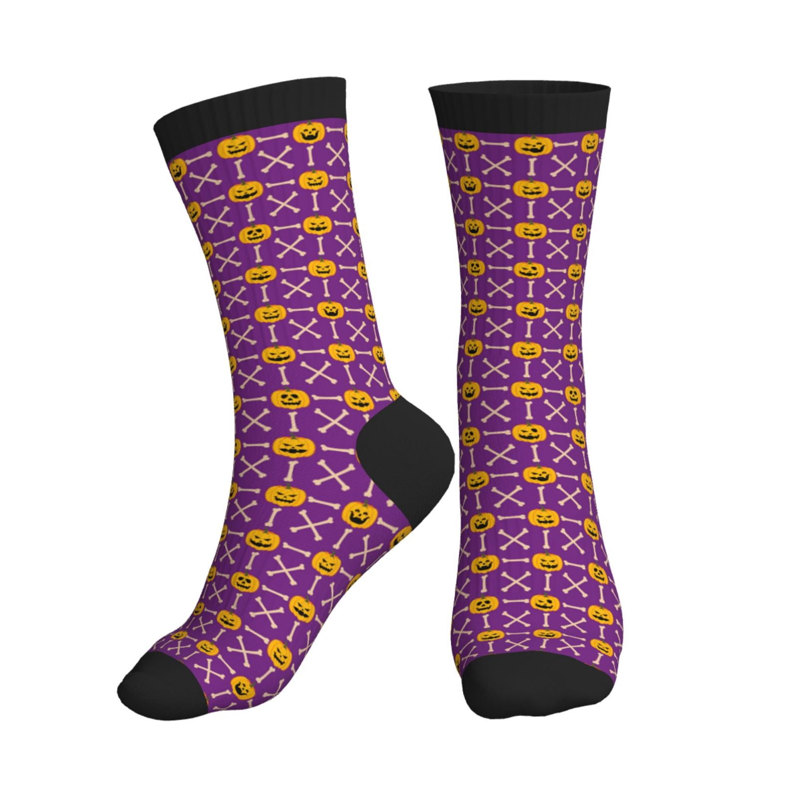 Crew Socks for Women Men halloween pumpkins print Athletic Calf Socks ...