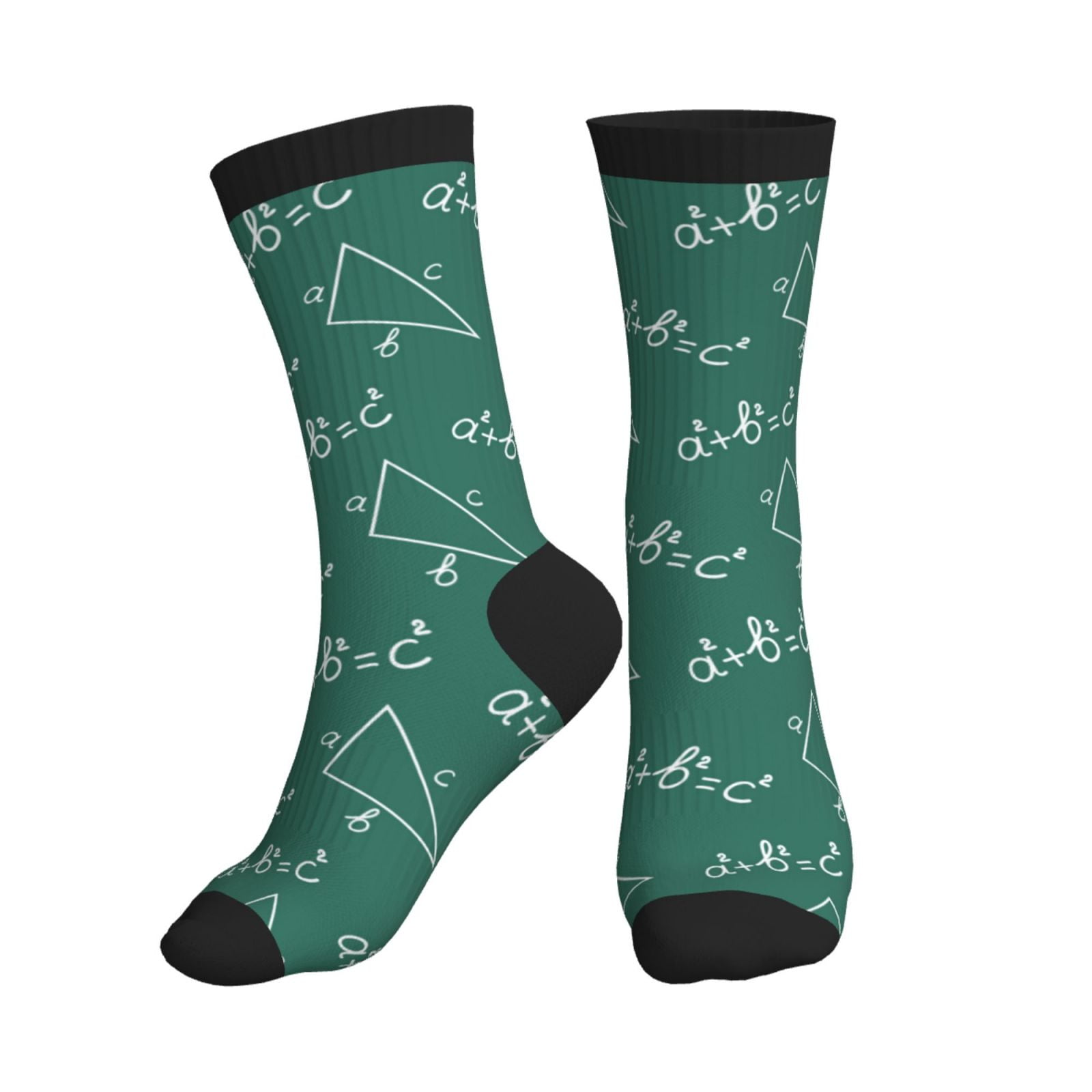 Crew Socks for Women Men - math formula equation Athletic Running Socks ...
