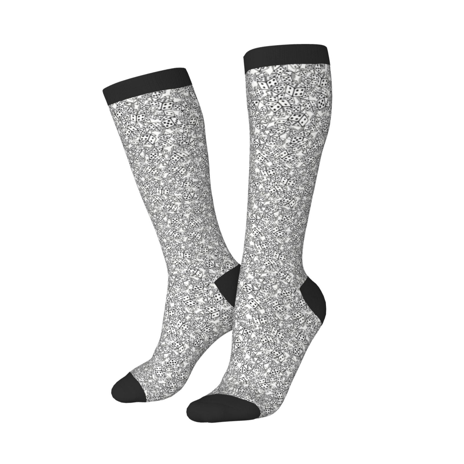 Crew Socks For Women And Men Dice Cubes Casual Athletic Calf Socks