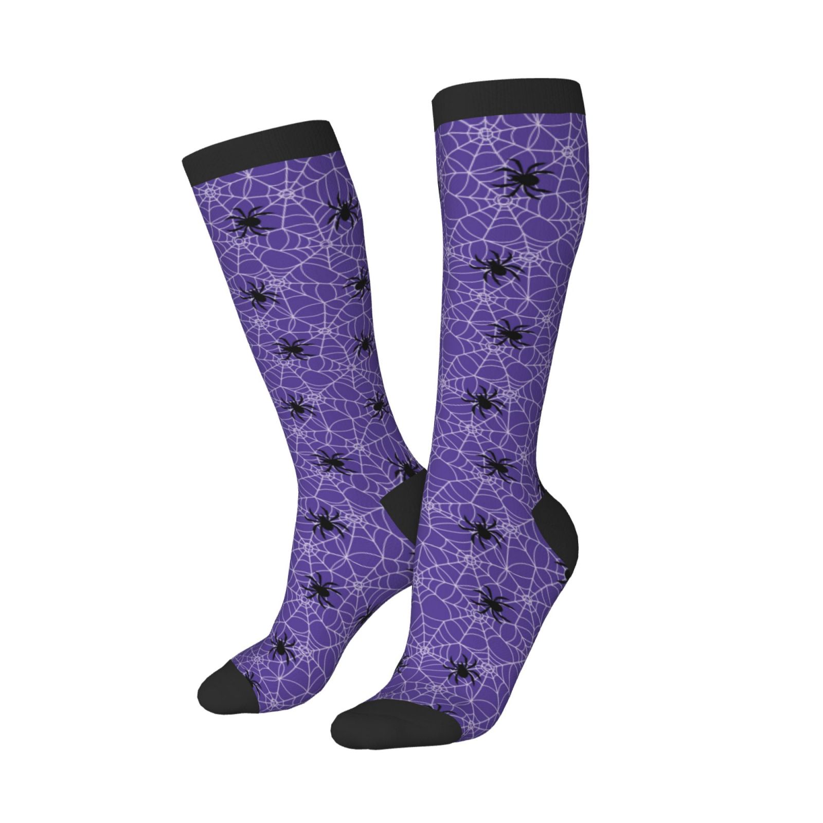 Crew Socks for Women and Men Spider web dark blue cool Casual Athletic ...